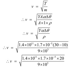Speed of transverse wave in a stretched wire and solid